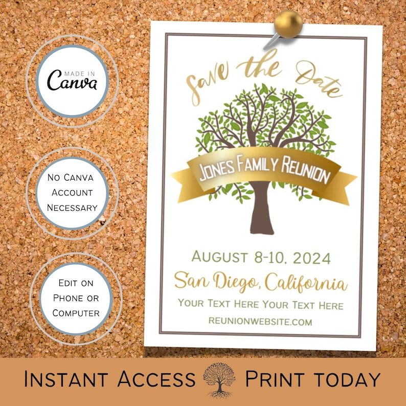 Family Reunion Save the Date Invitation Card Editable Family - Etsy Family Reunion Save the Date Invitation Card Editable Family - Etsy