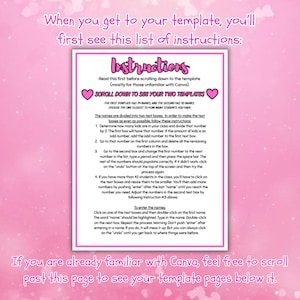 Valentine's Day Student List Template | List for Class Party | Editable ...