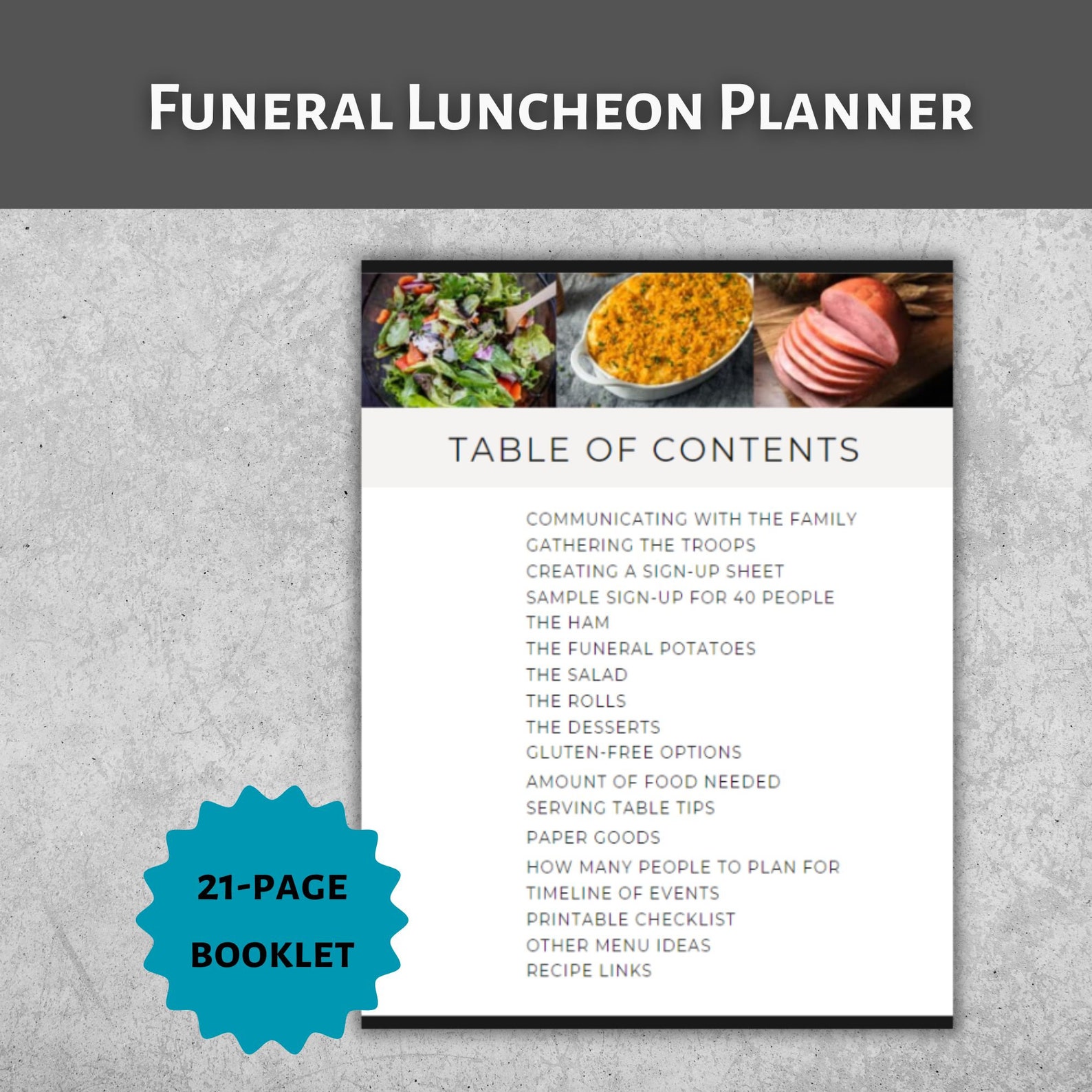 Funeral Luncheon Planner, Guide to Plan Funeral Lunch, Funeral Lunch ...