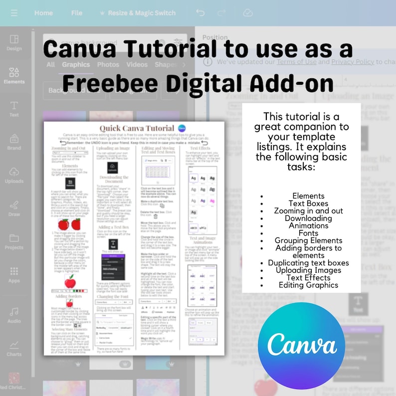 Canva Tutorial, Canva Guide, Used as Freebee for Your Listings, Quick Canva Tutorial, Canva ...