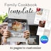 Family Cookbook Template, Editable Recipe Book Template, Family History ...