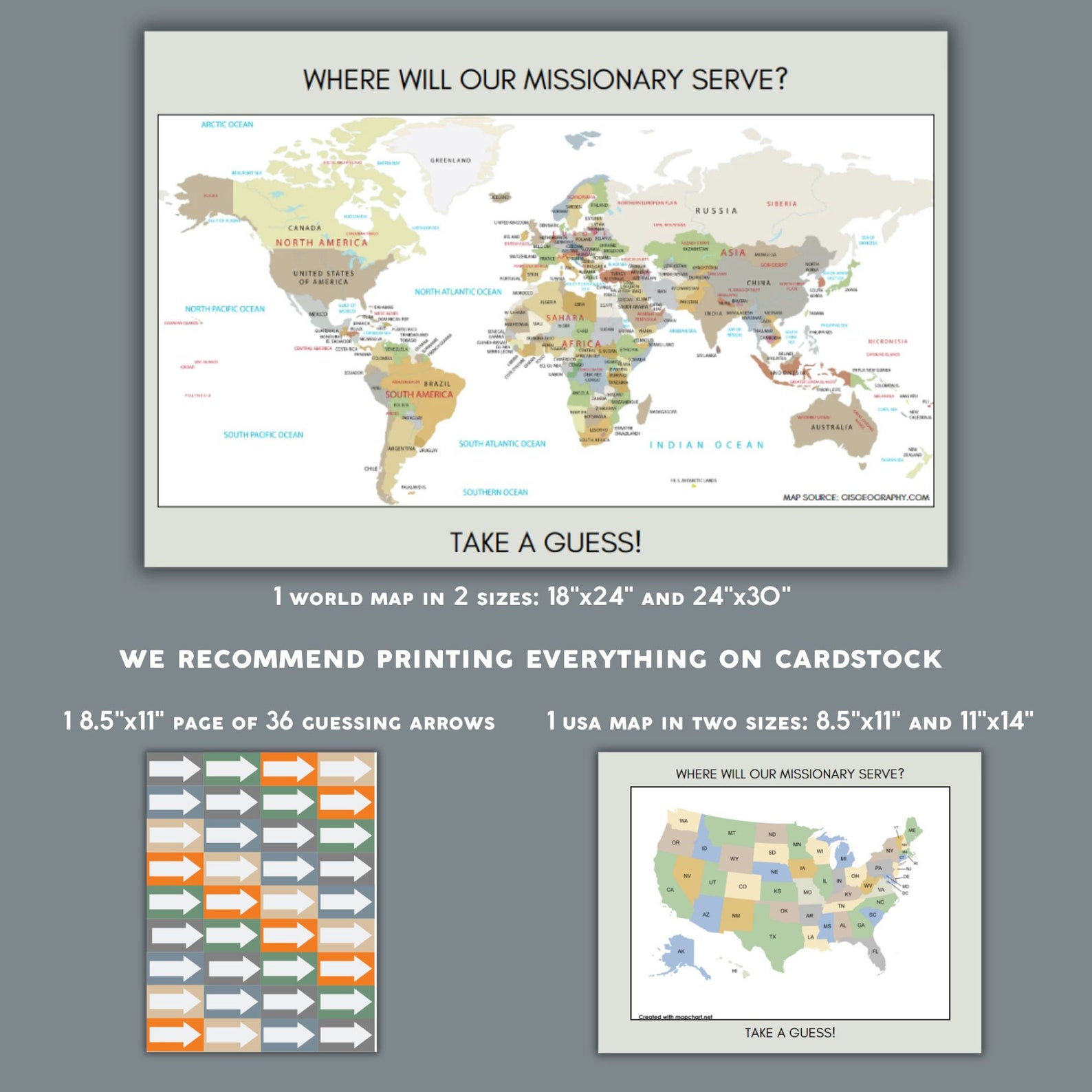 LDS Mission Call Map, Mission Call Opening, USA Map, World Map, Arrows ...