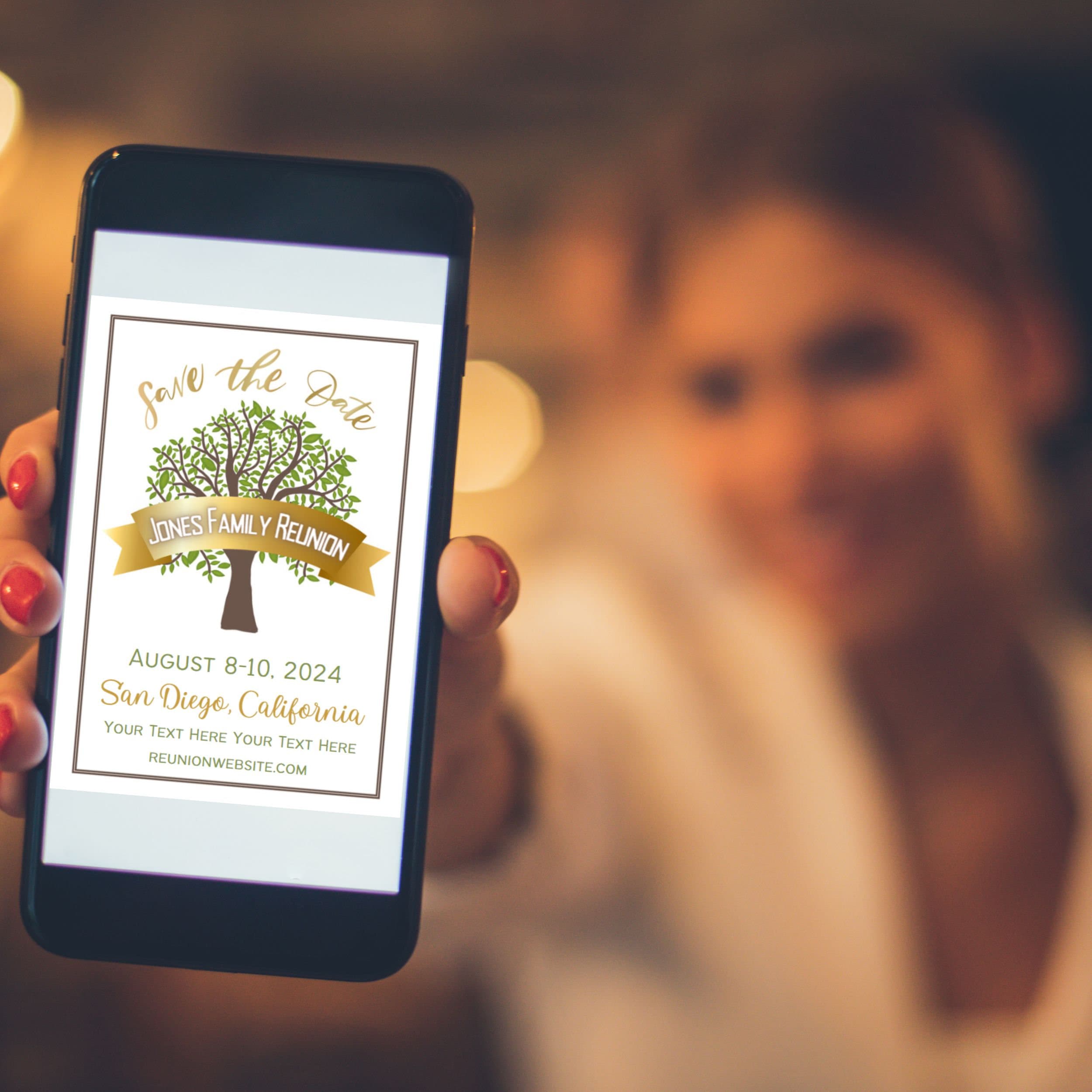 Family Reunion Save the Date Invitation Card | Editable Family Reunion ...