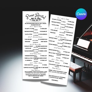 Piano Recital Program Template | Music Recital Program | Piano Recital ...
