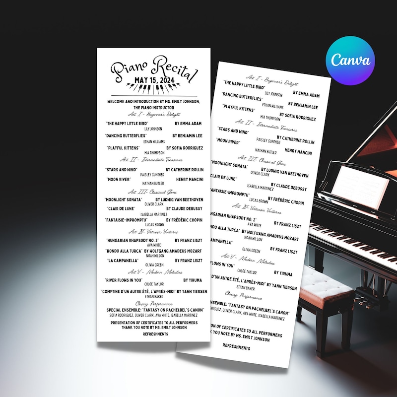 Dance Recital Program Ad - Etsy