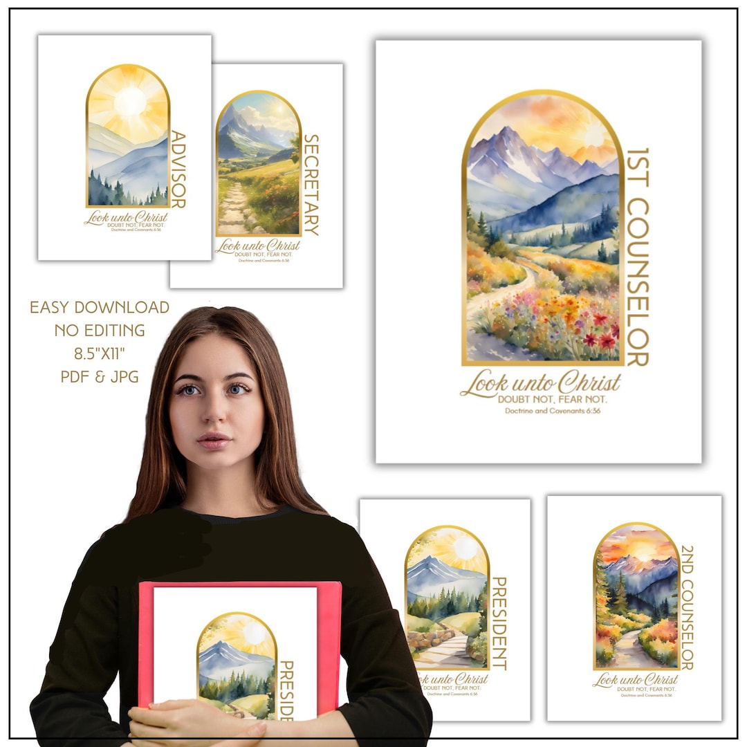 Binder Cover 2025 LDS Youth Theme Printable | "look Unto Christ ...