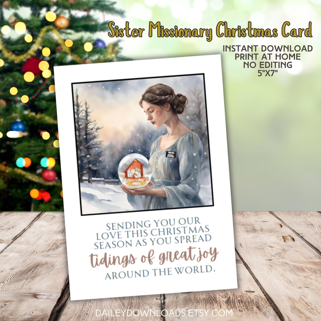 Printable Missionary Christmas Card, Christmas Card for Sisters, LDS ...