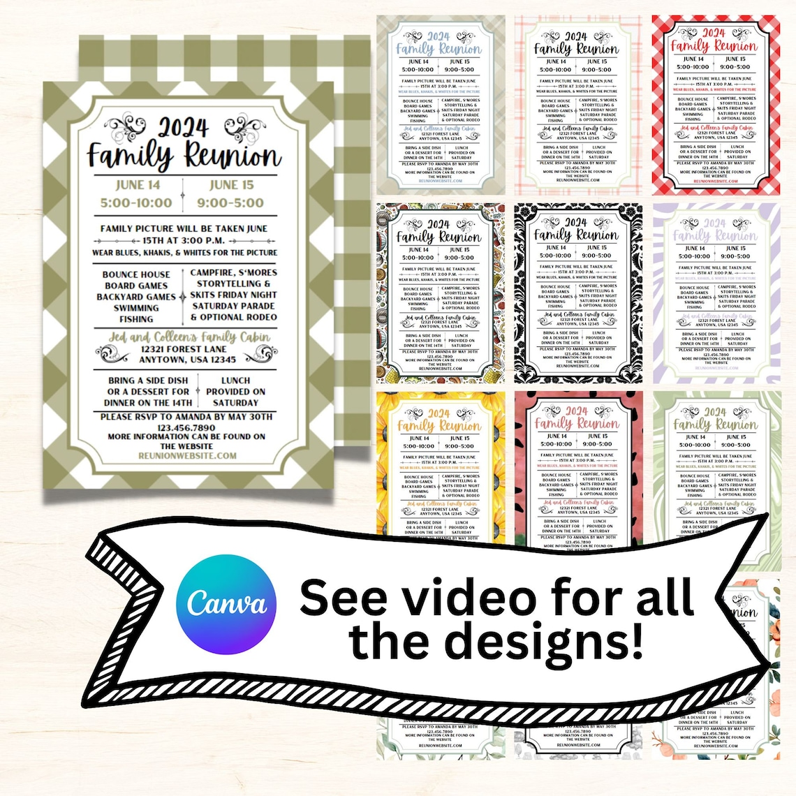 Family Reunion Invitation | Multi-day Family Reunion | Customize Your ...