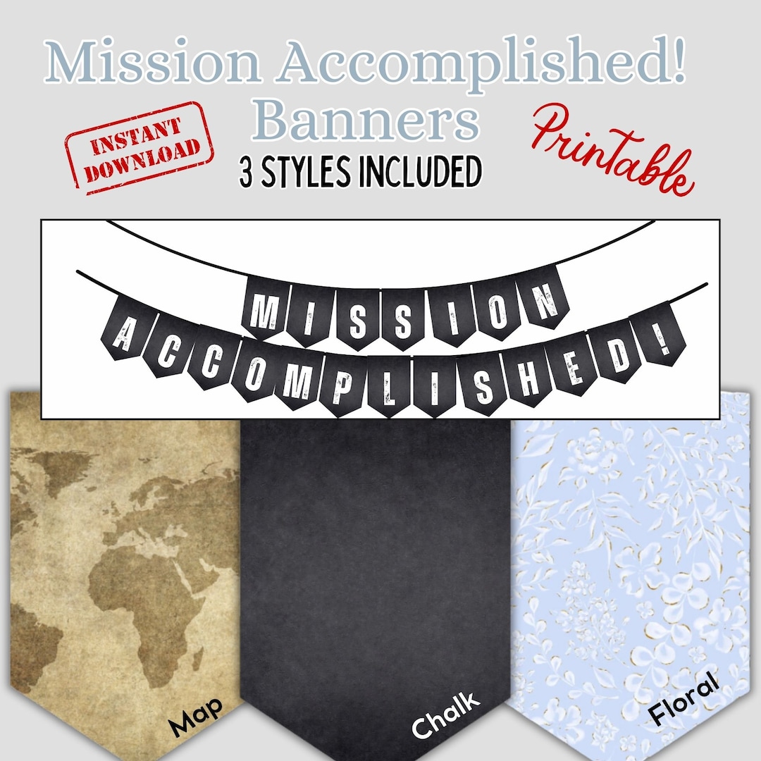 Mission Accomplished Banner, LDS Returned Missionary, Mission ...