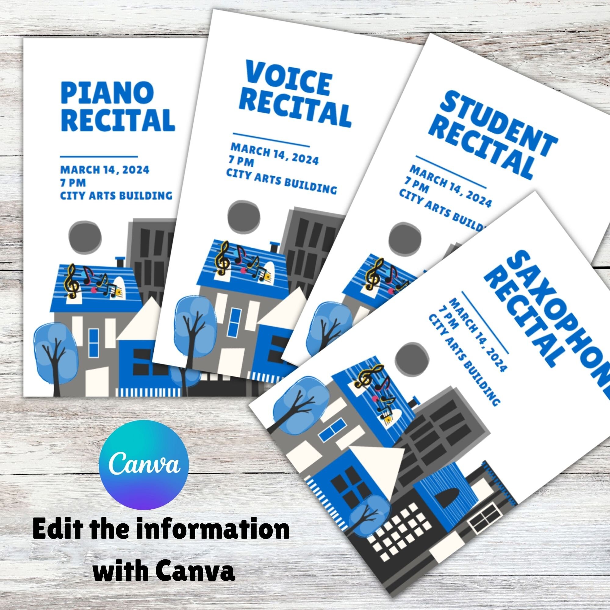 Piano Recital Program Template editable Recital Certificate of ...