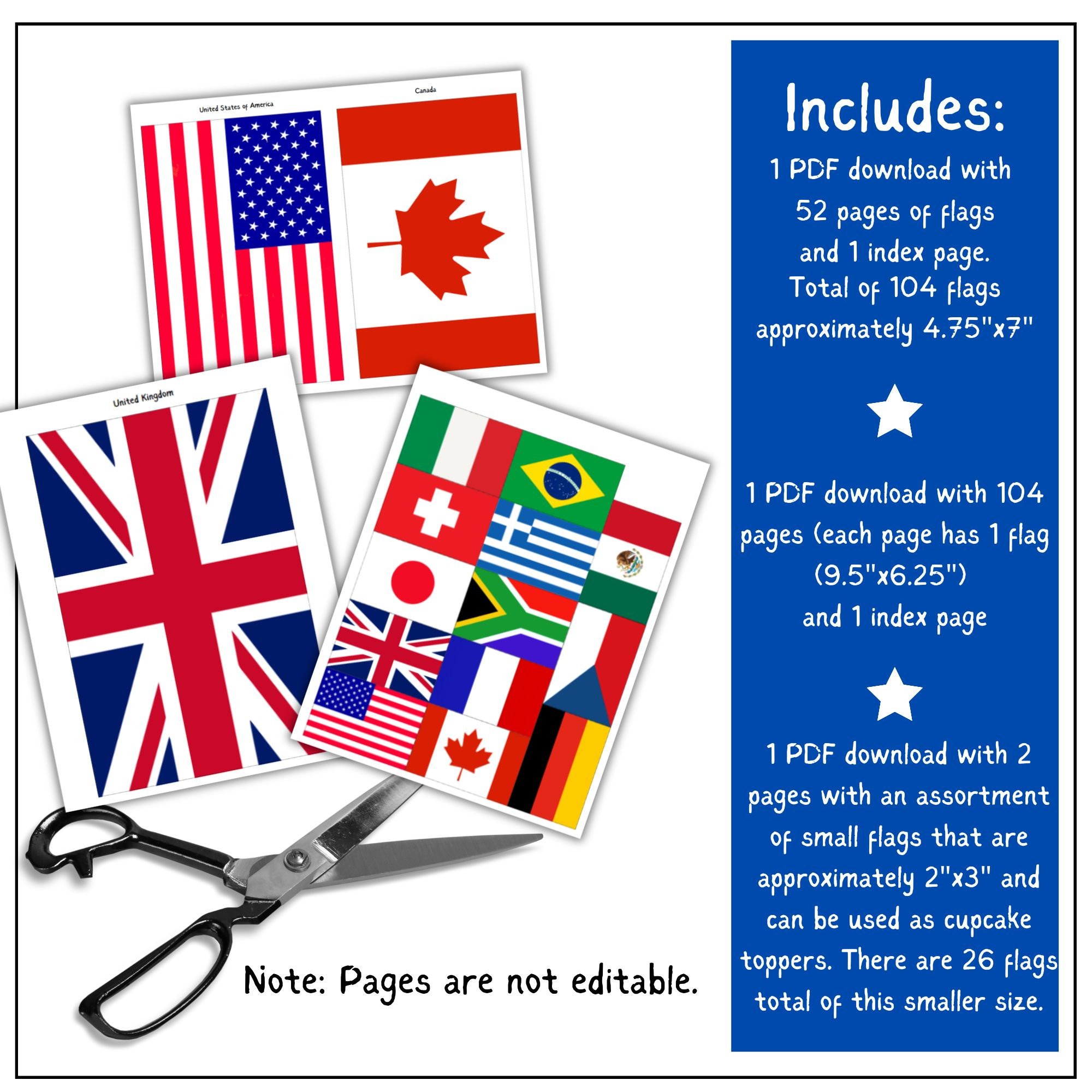 World Flags Banner, Printable Garland, International Bunting, Olympics ...