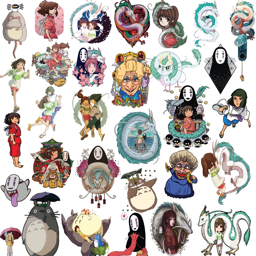 Spirited Away Sticker -90 File - 30 Svg, 30 Png , 30 Pdf, Bundle,svg ...