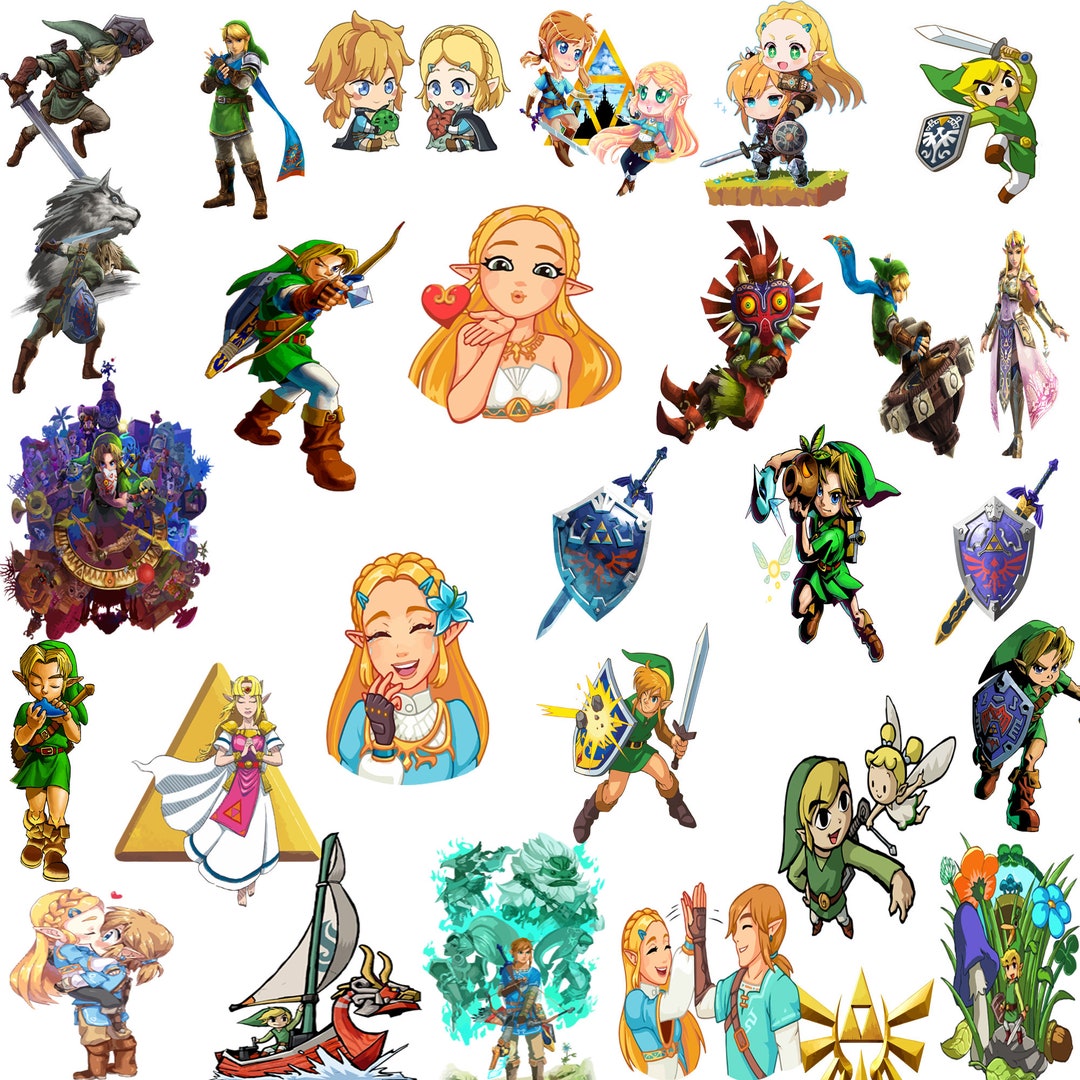 Zelda Sticker -90 File - 30 Svg, 30 Png , 30 Pdf, Bundle,svg, Digital ...