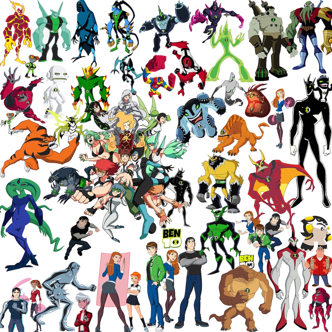 Ben 10 Sticker Svg Bundle,svg Bundles, Digital Vector File,svg Designs ...