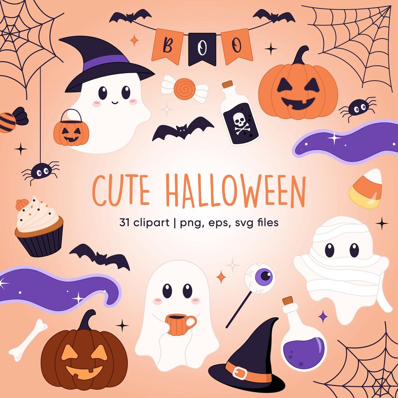 Halloween Vector Bundle - Etsy