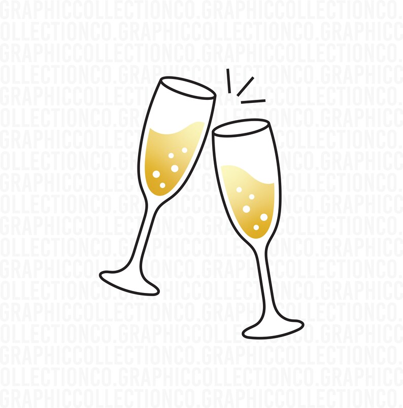 Champagne Glasses Clipart Svg Png Eps Champagne Glasses Svg New Years Svg New Years