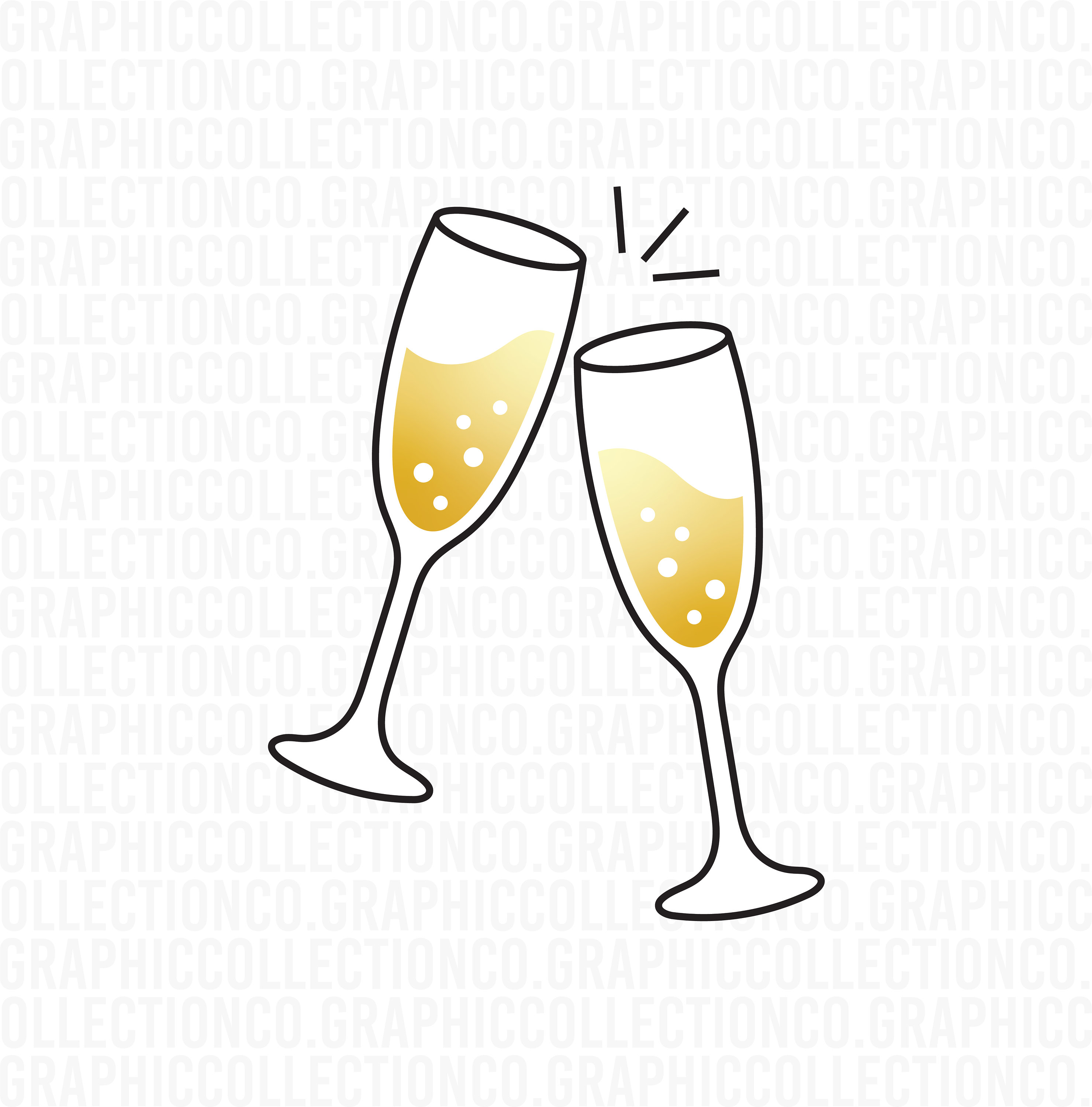 Champagne Glass With Bubbles Clipart Animations