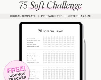 75 Soft Challenge, 75 Soft Challenge Tracker, Daily Habits, Habit ...