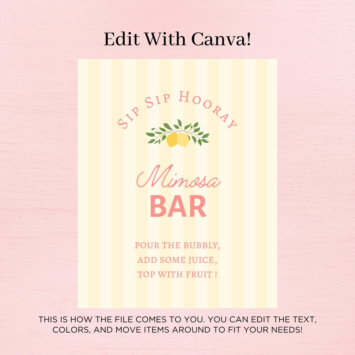Mimosa Bar Sign | Bridal Shower | Bridal Brunch | Bachelorette Weekend ...