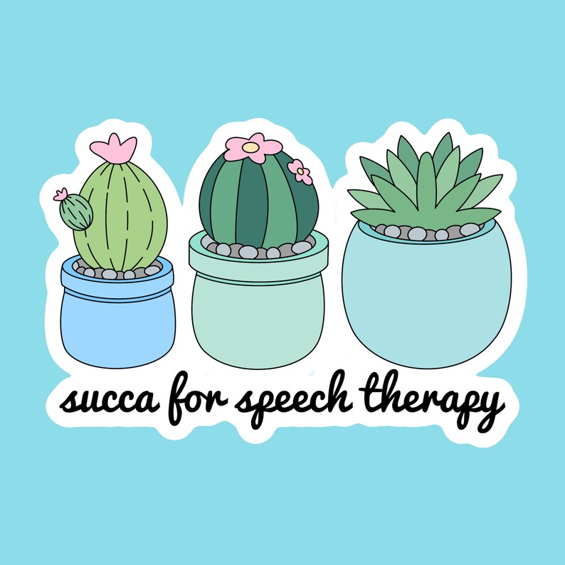 Succa for Speech Therapy Glossy Sticker | Sign Language | Funny Speech ...