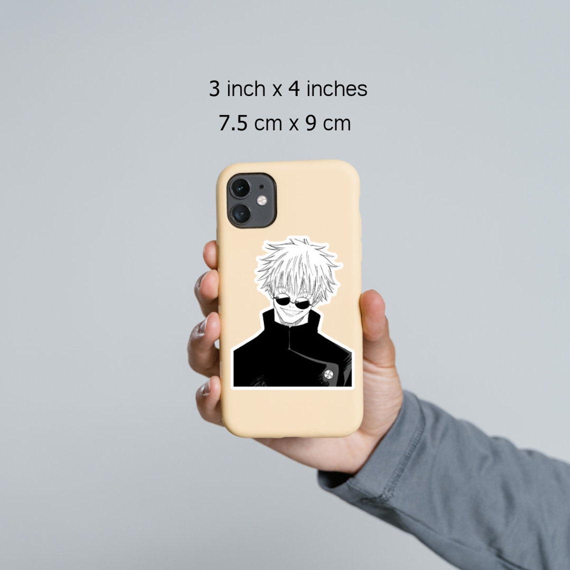 Sat0ru Sticker JJK Inspired Jujutsu Sorcerer Black & White Anime ...