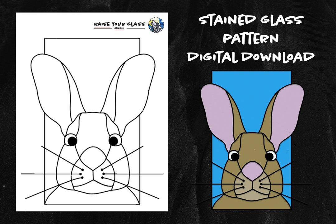 Bunny Stained Glass Pattern - Etsy