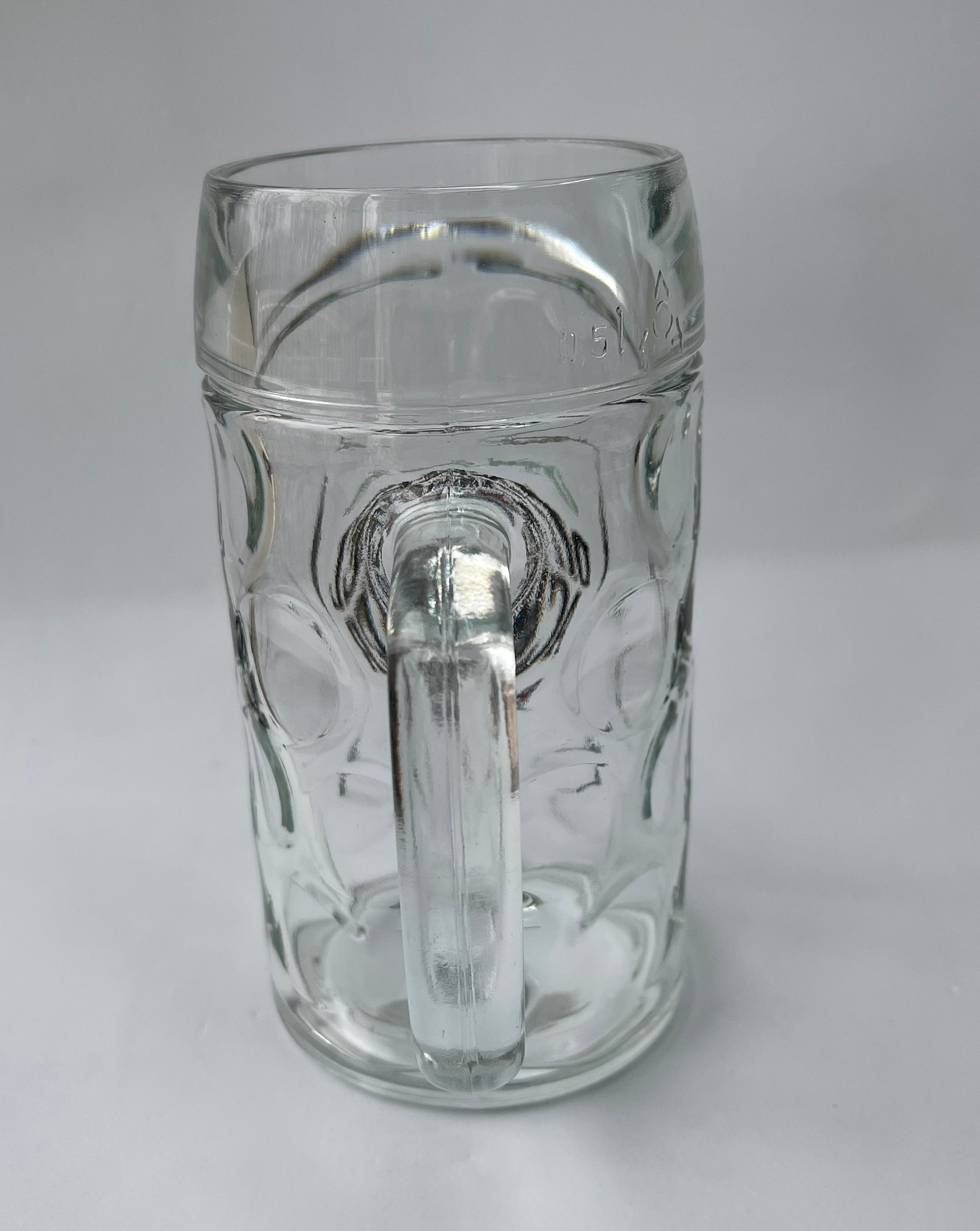Vintage Dinkel Acker Clear Glass 0.5L Dimple Pressed Beer Stein - Etsy