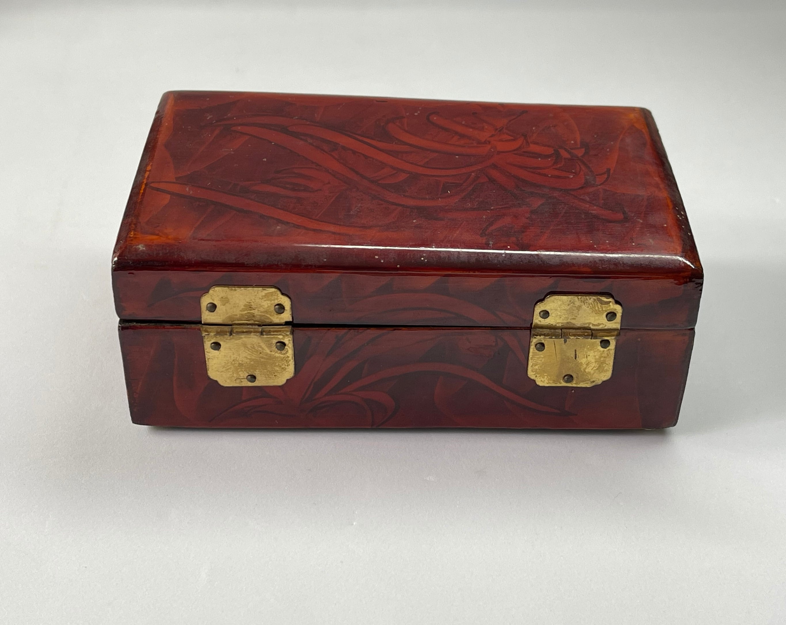 Vintage Lacquered Box - Etsy