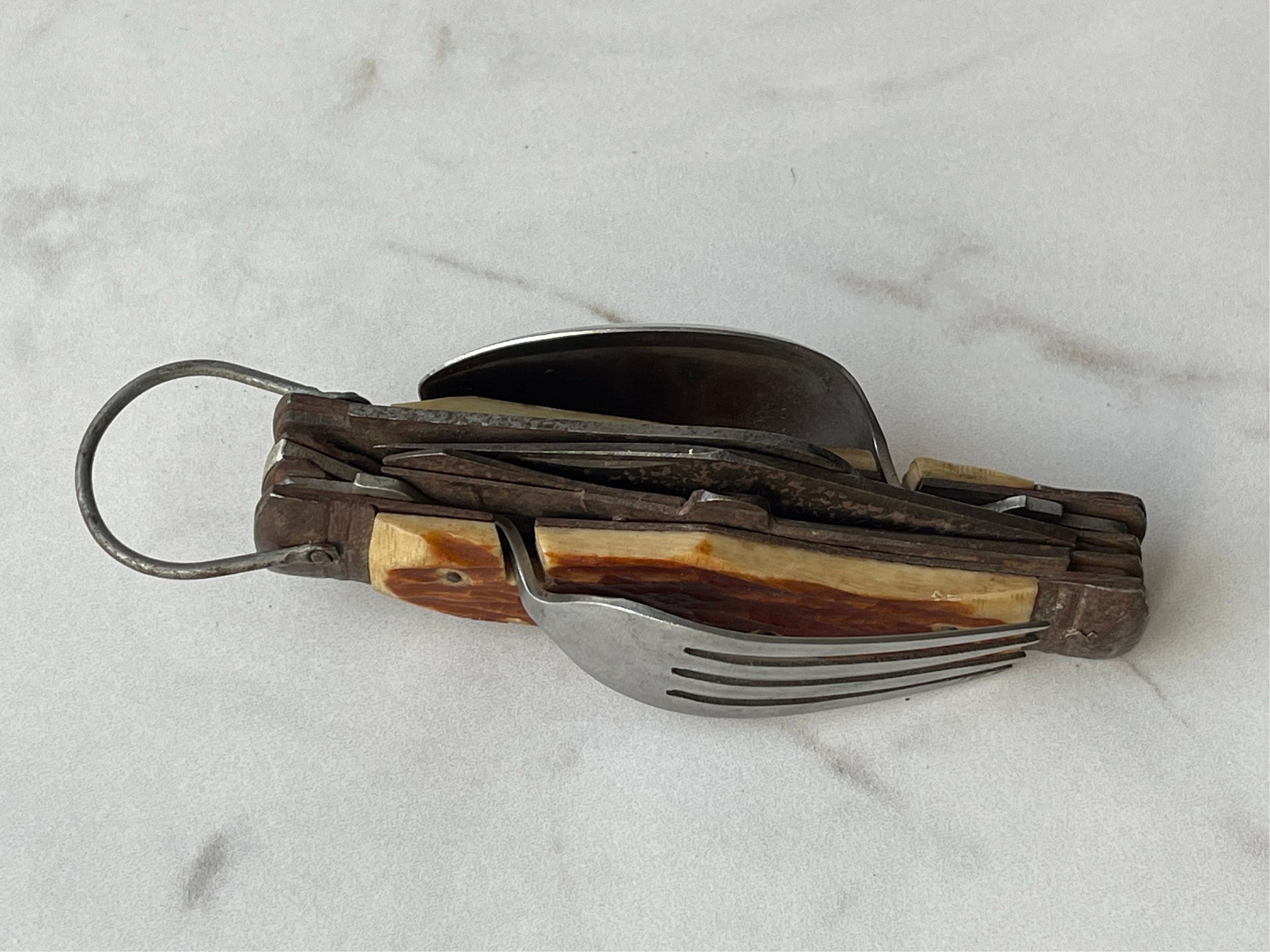 Vintage Multi-tool Hobo Pocket Knife, Jigged Handle, 10 Tools, JAPAN - Etsy