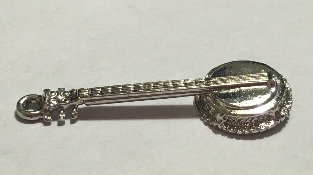 Sterling Silver Banjo Music Instrument Charm Pendant - Etsy