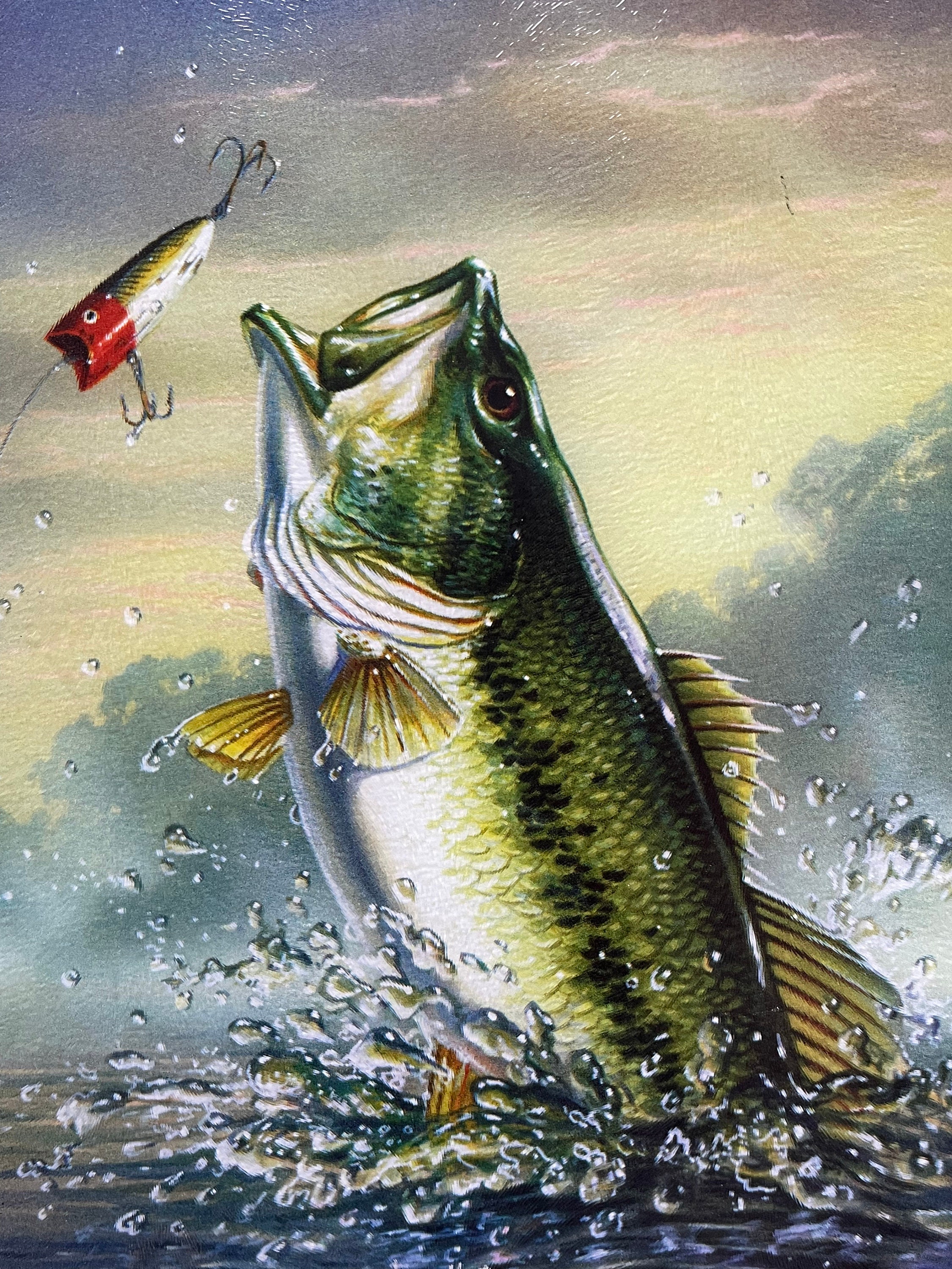 Vintage Bass Fish Glass Cutting Board Made in England - Etsy