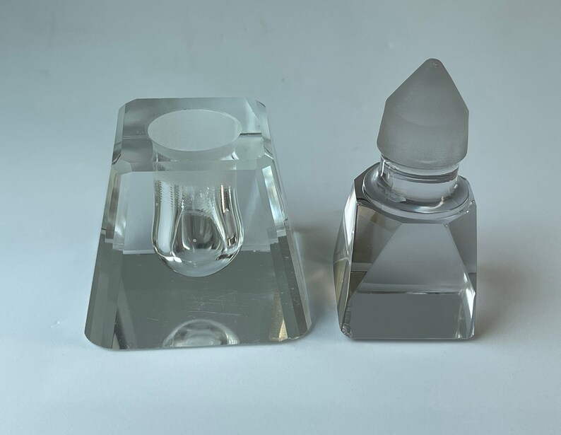 Vintage Glass Perfume Bottle With Stopper - Etsy