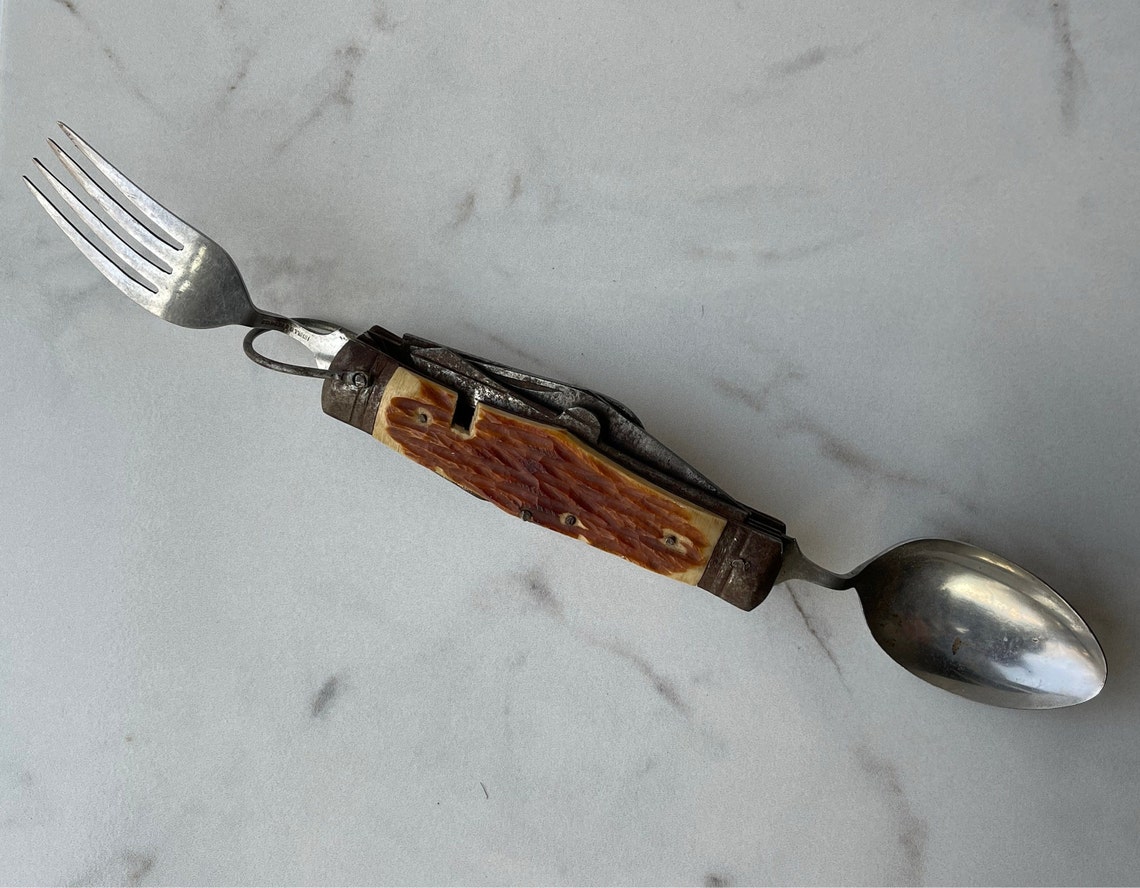 Vintage Multi-tool Hobo Pocket Knife, Jigged Handle, 10 Tools, JAPAN - Etsy