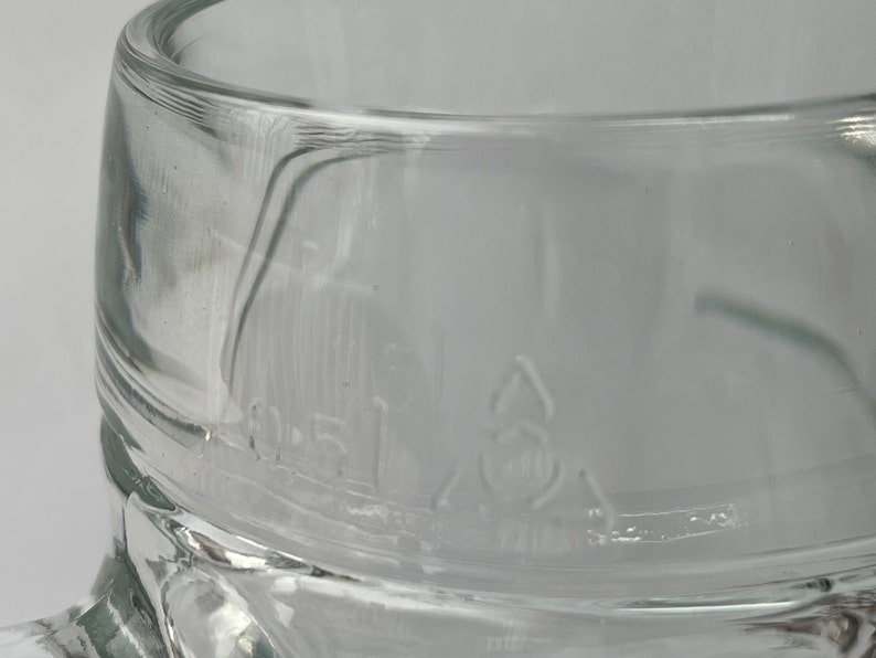 Vintage Dinkel Acker Clear Glass 0.5L Dimple Pressed Beer Stein - Etsy