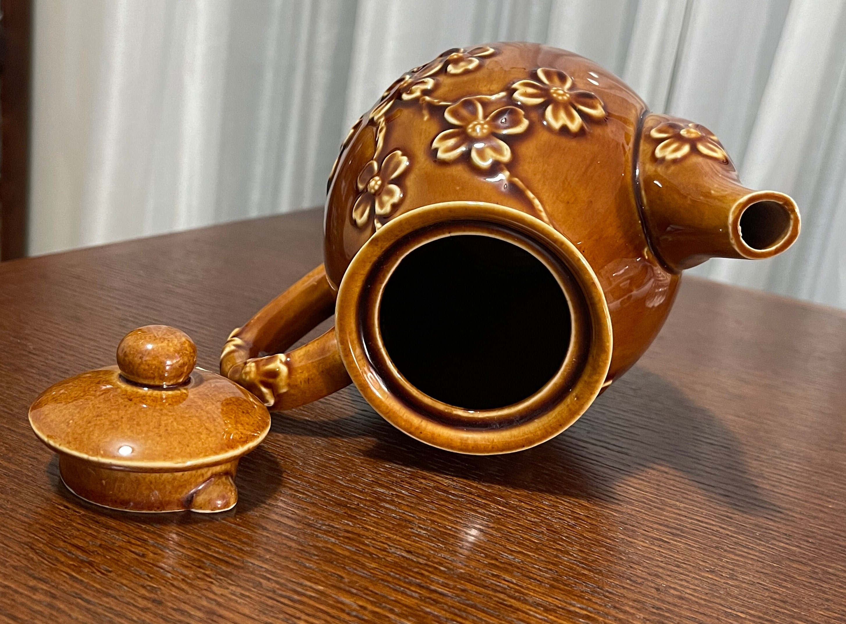 Vintage Cherry Blossom Teapot With Lid - Etsy