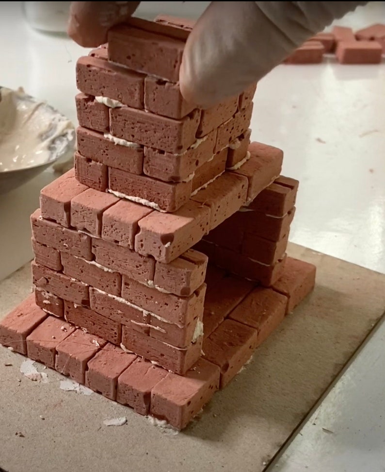 Super Dollhouse Miniature Wall Bricks Kit for Beginner Set of - Etsy