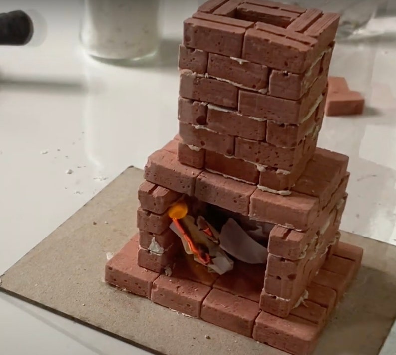 Super Dollhouse Miniature Wall Bricks Kit for Beginner Set of - Etsy