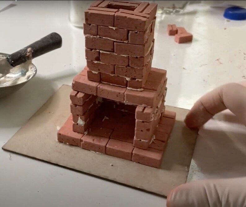 Super Dollhouse Miniature Wall Bricks Kit for Beginner Set of - Etsy