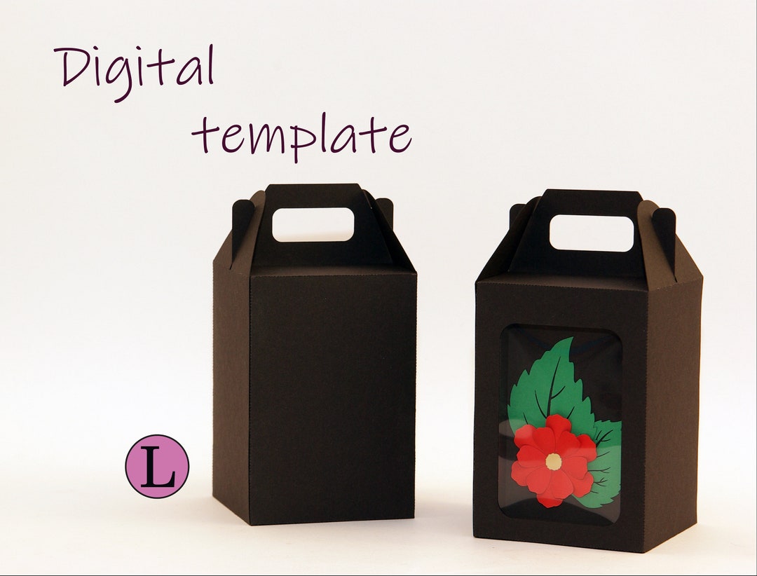 Tall Gable Box Template, Gable Box SVG Template, Gable Box With Window ...