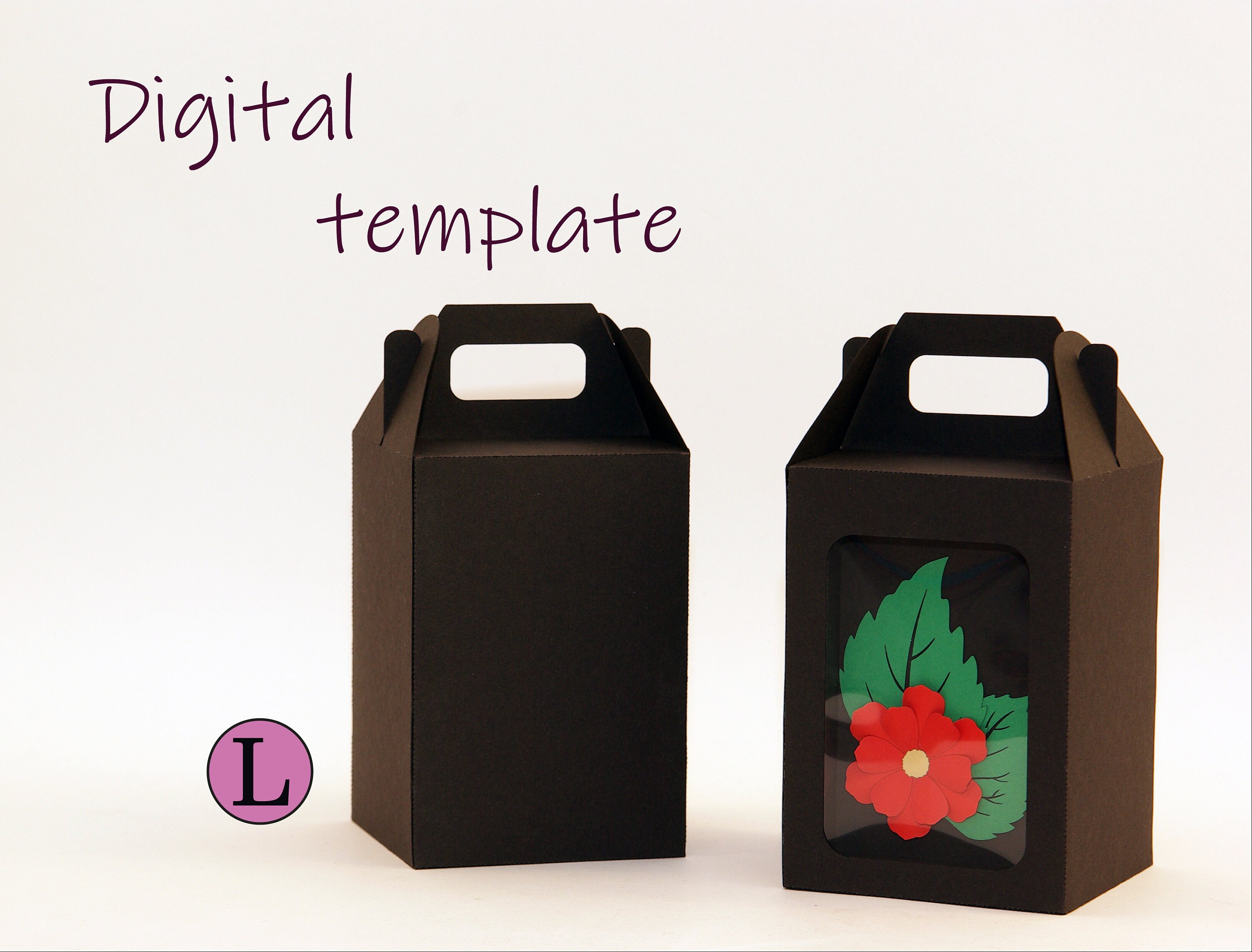 Tall Gable Box Template, Gable Box SVG Template, Gable Box With Window, Favor Box, Wedding Favor ...