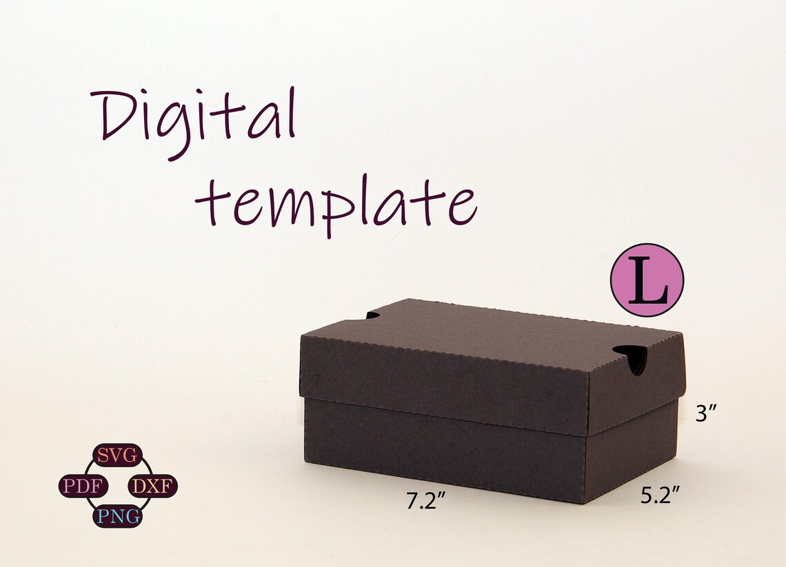 Large Sneaker Box Template, Shoe Box SVG, Gift Box Template, Box ...