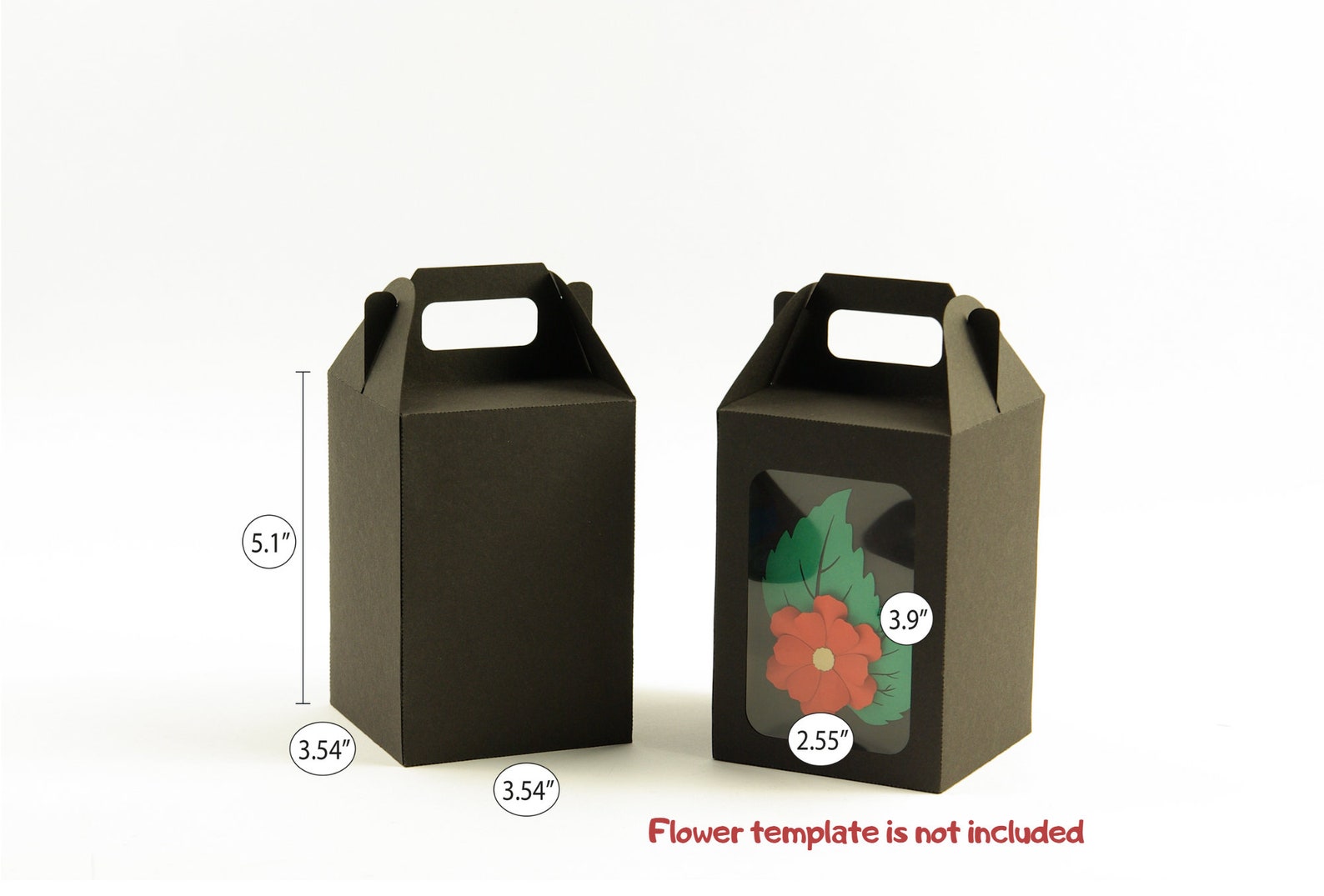 Tall Gable Box Template, Gable Box SVG Template, Gable Box With Window ...