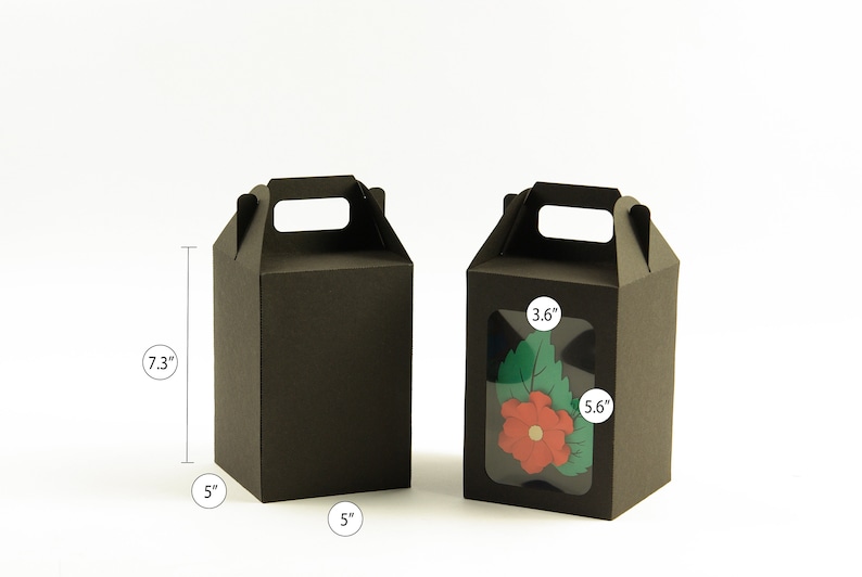 Tall Gable Box Template, Gable Box SVG Template, Gable Box With Window ...