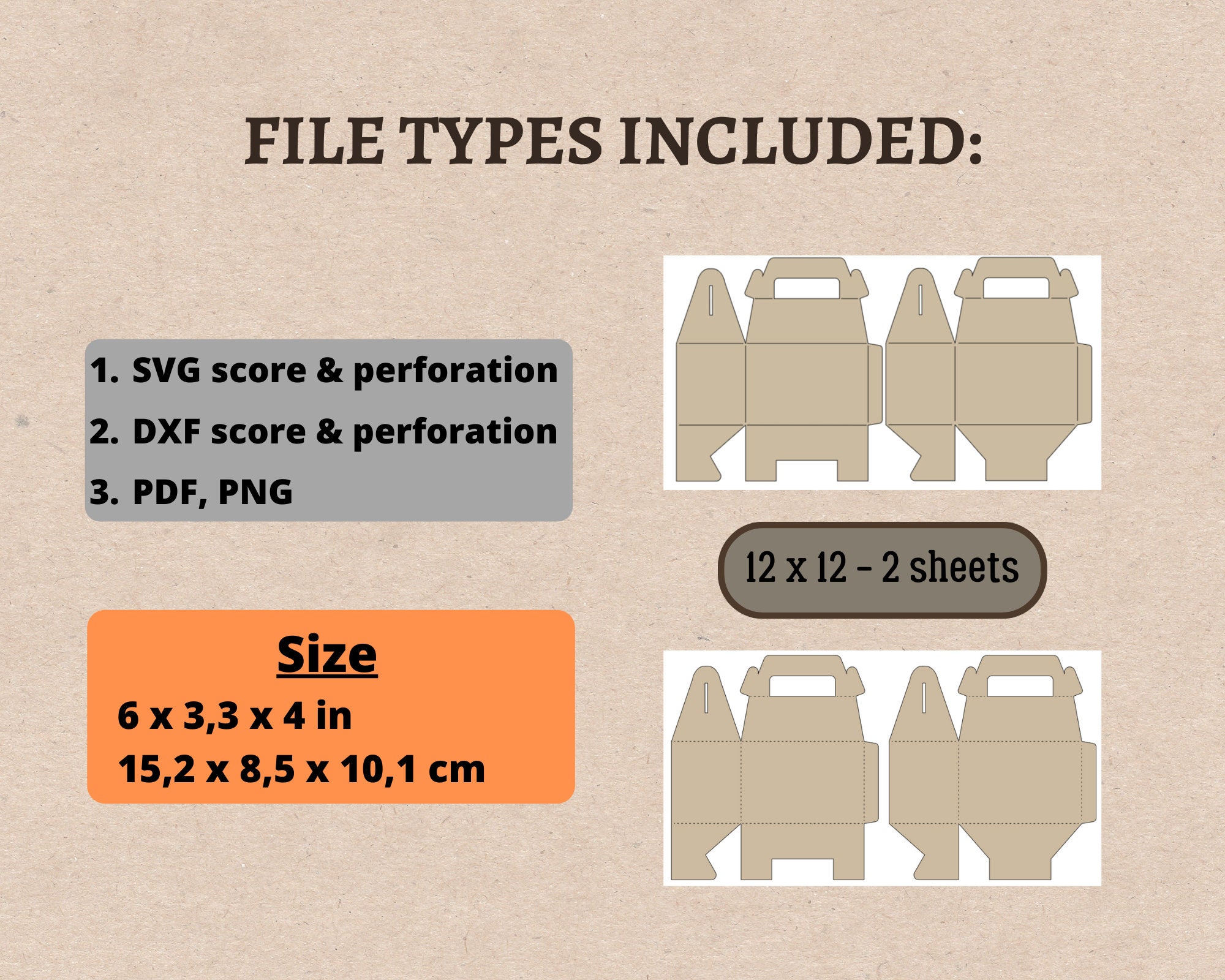 Large Gable Box Template, Gift Box SVG, Party Favor Box SVG, Wedding ...