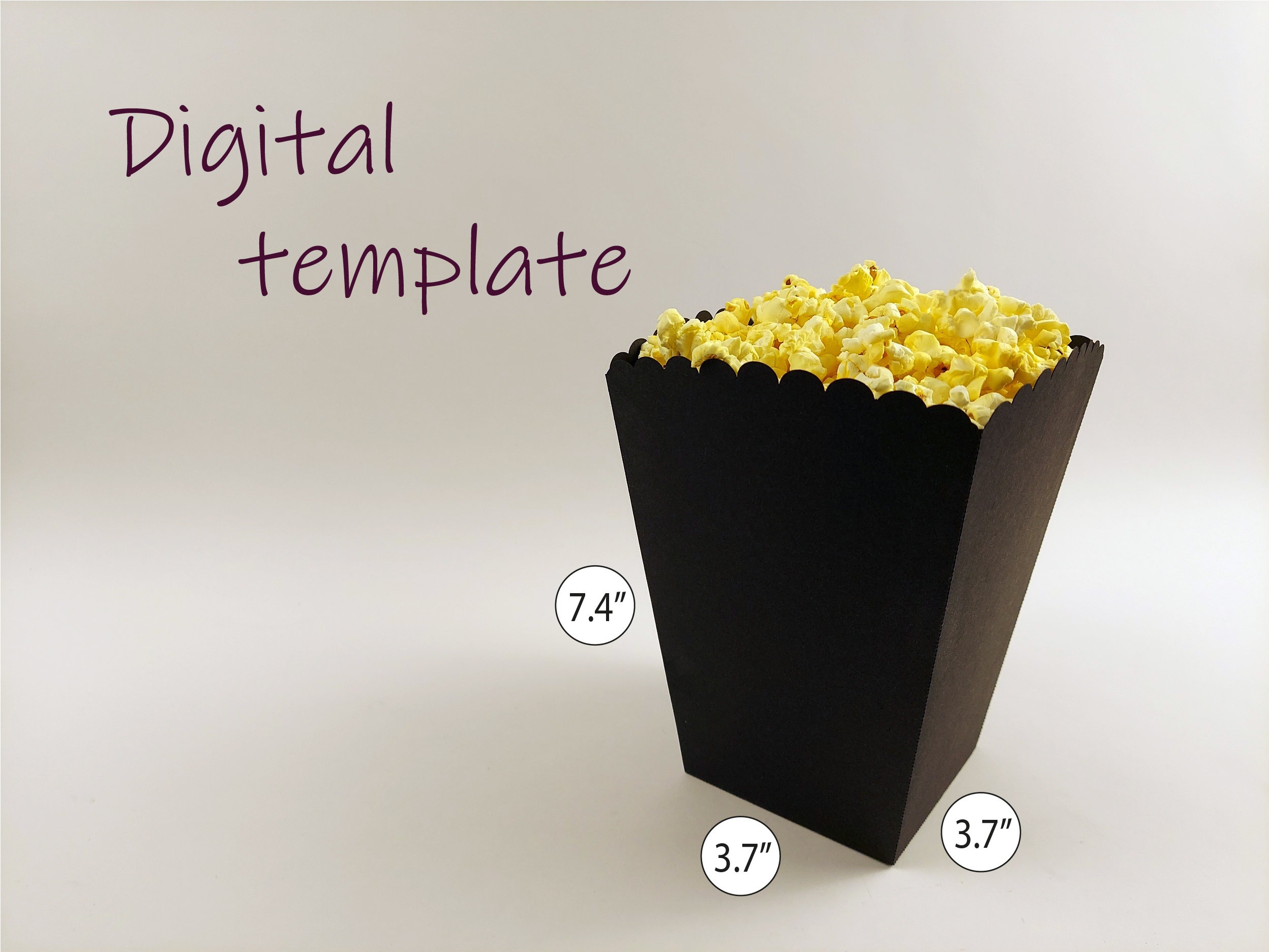 Resizable Popcorn Box SVG, Snack Box SVG, Popcorn Box Template, Snacks ...
