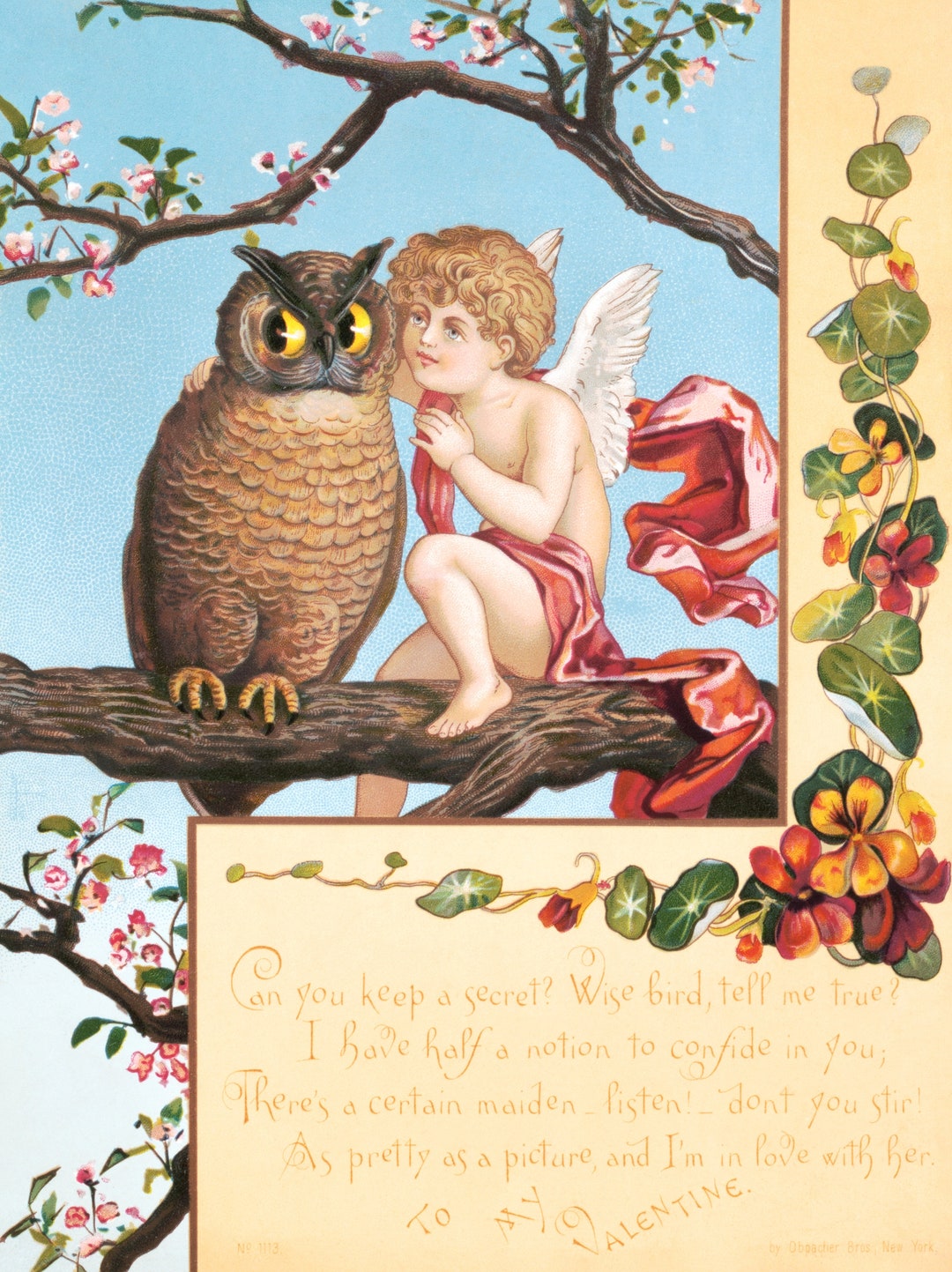 Can You Keep A Secret Wise Bird Angel Wall Art Animal Home Decor - Etsy