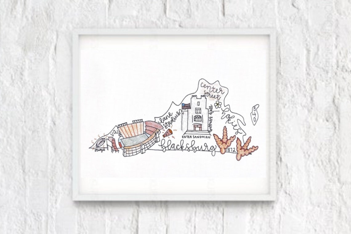 Virginia Tech Print - Etsy