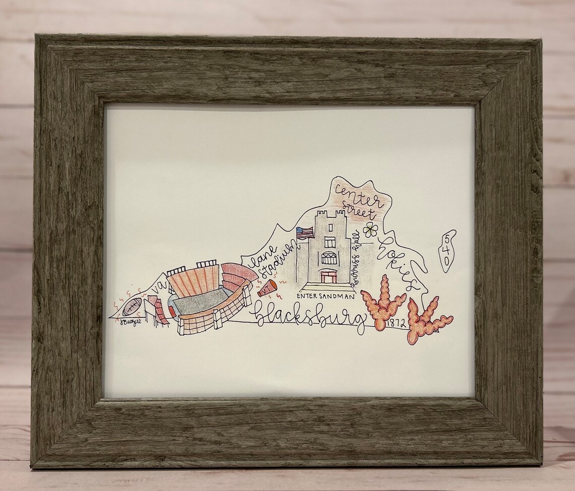 Virginia Tech Print - Etsy