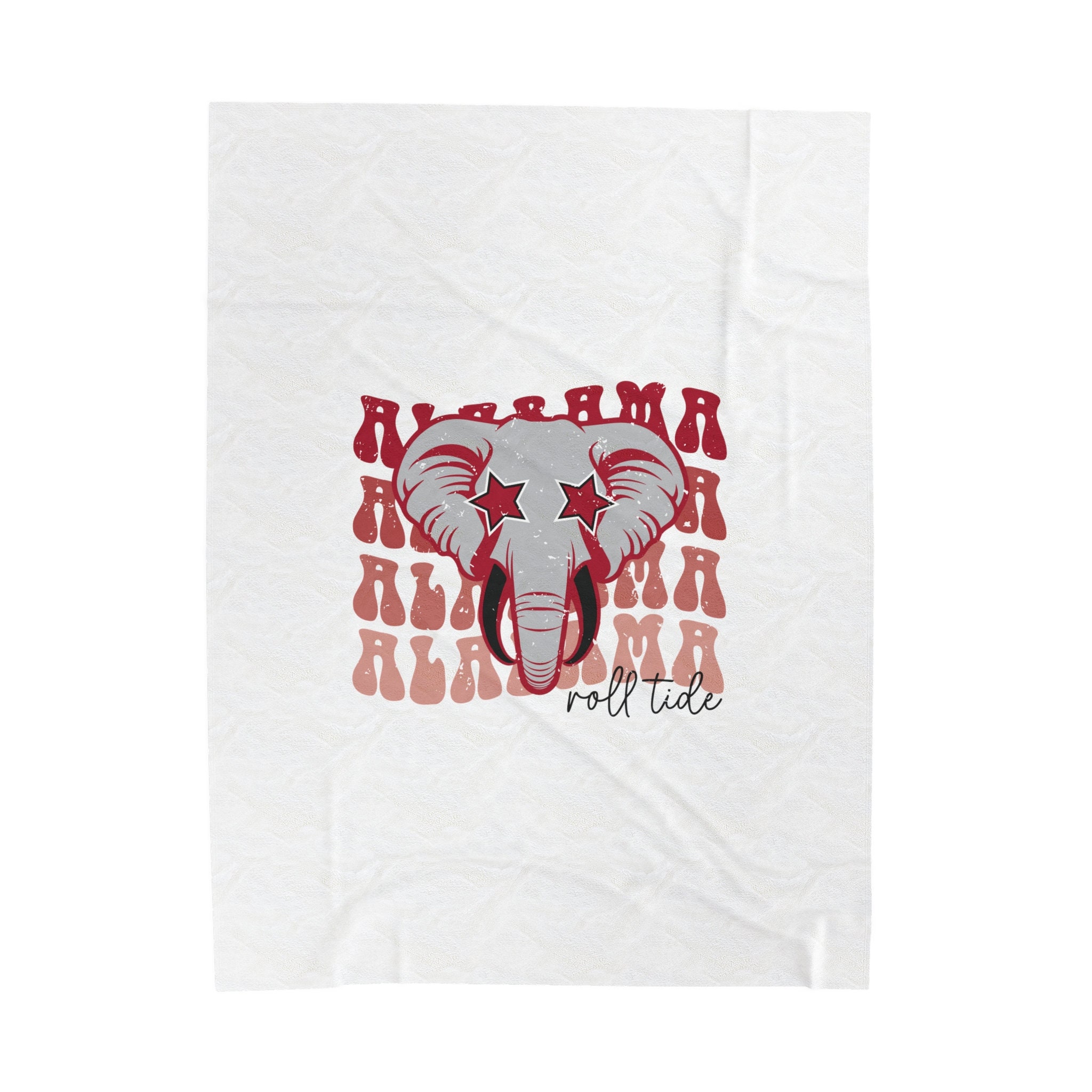 Alabama Crimson Roll Tide Big Al Elephant Mascot Retro Groovy Velveteen ...