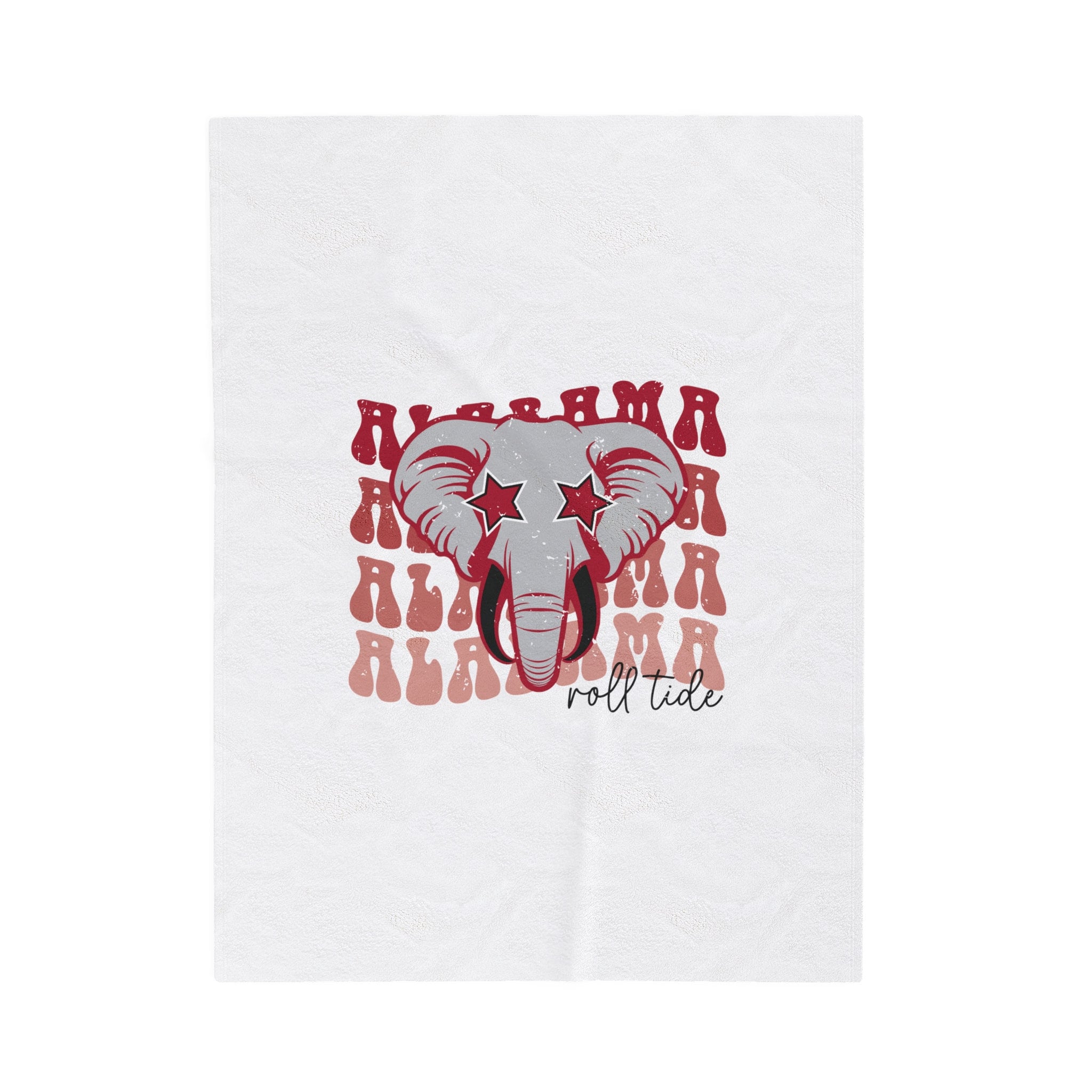 Alabama Crimson Roll Tide Big Al Elephant Mascot Retro Groovy Velveteen ...